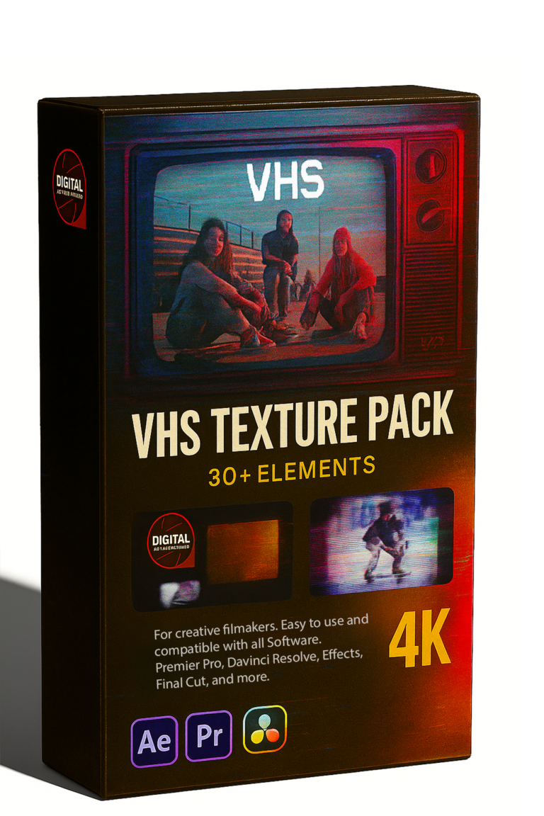 VHS Texture Pack - Digital Video Assets- Effects & Presets for creators